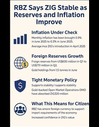 RBZ Says ZIG Stable as Reserves and Inflation Impr...