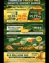 Tobacco Prices Fall Despite Export Surge